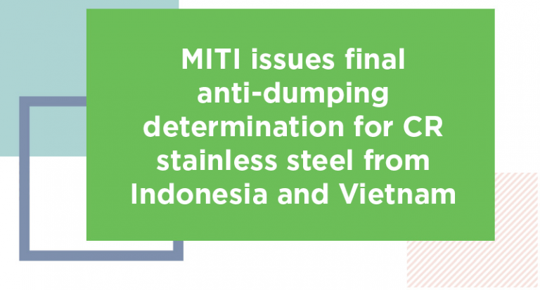 MITI issues final anti-dumping determination | Jindal Stainless