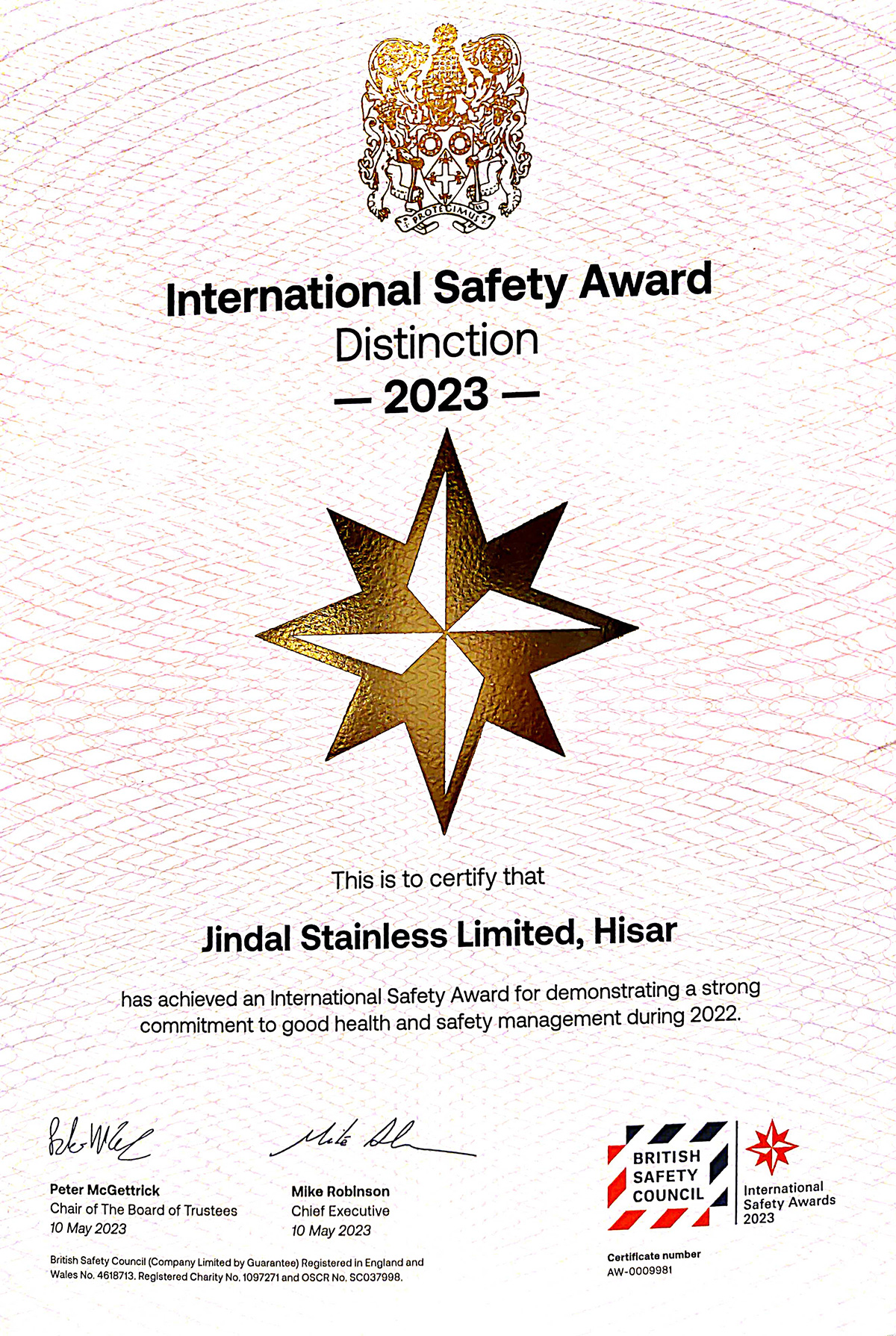 Safety Committee Rewards